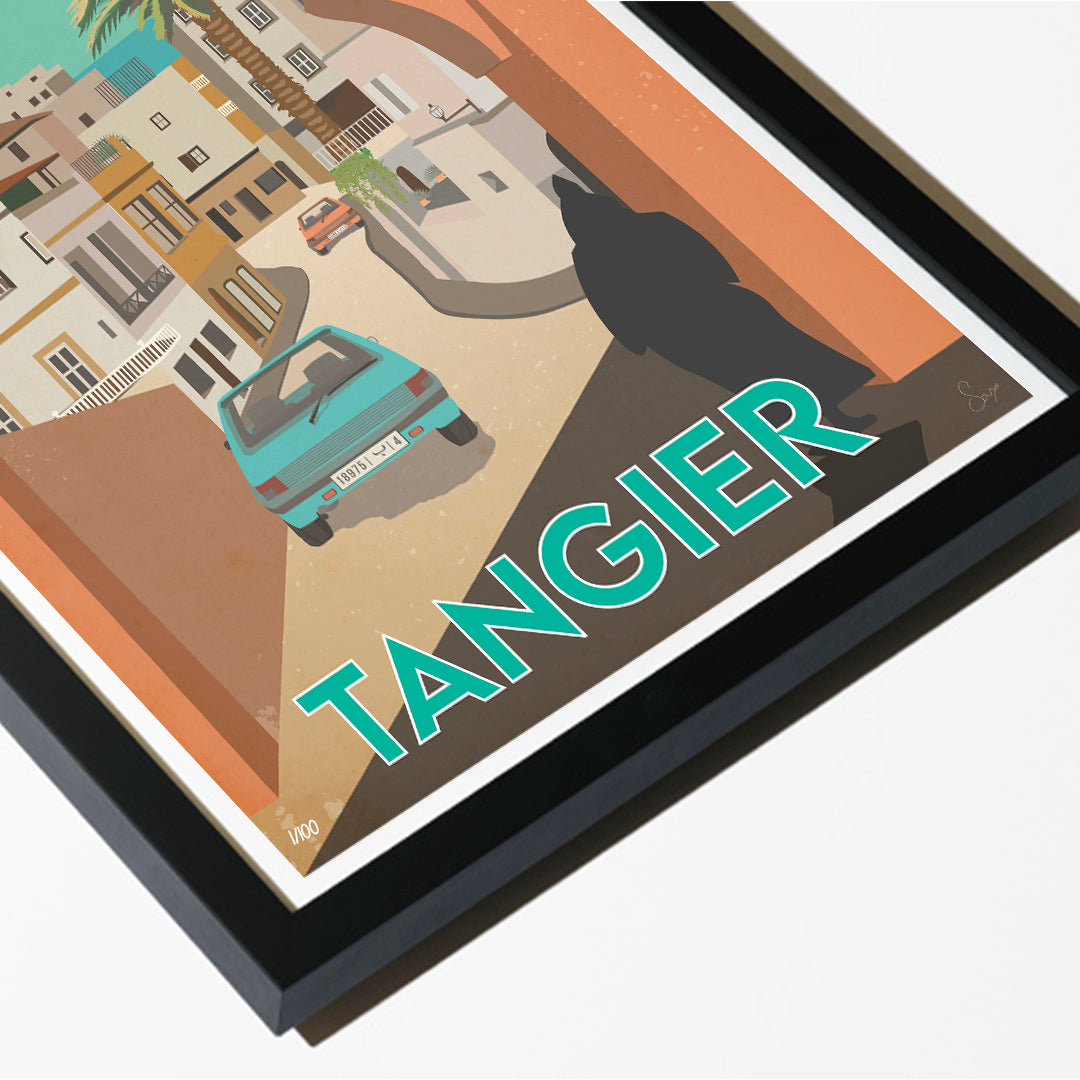 Vintage inspired travel poster of Tangier, Morrocco – Travel art by SAX ...