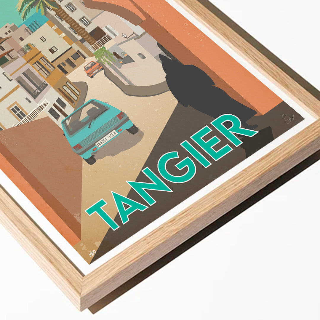 Vintage inspired travel poster of Tangier, Morrocco – Travel art by SAX ...