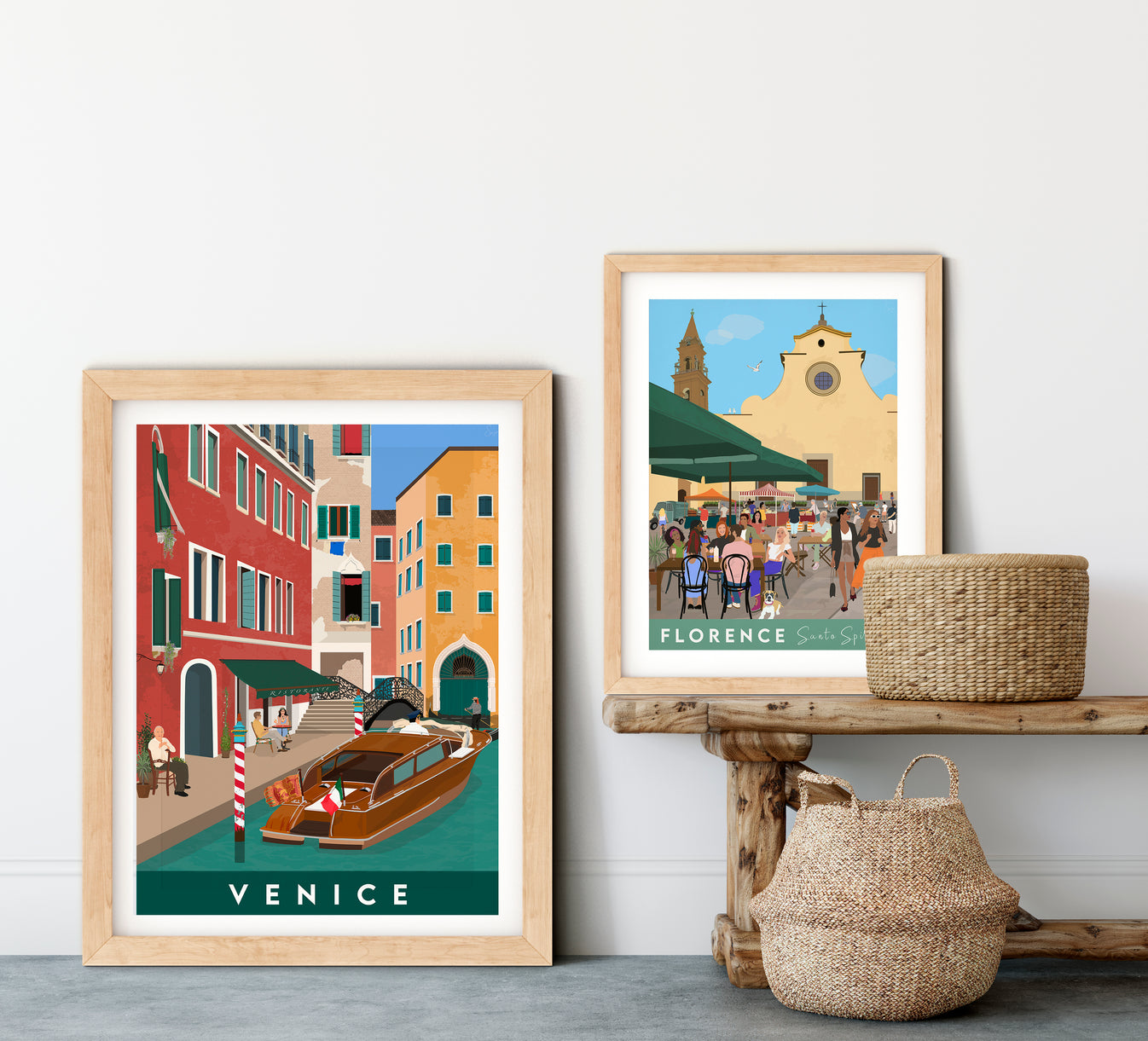 Limited edition Travel print of Venice, Italy – Travel art by SAX Doodle